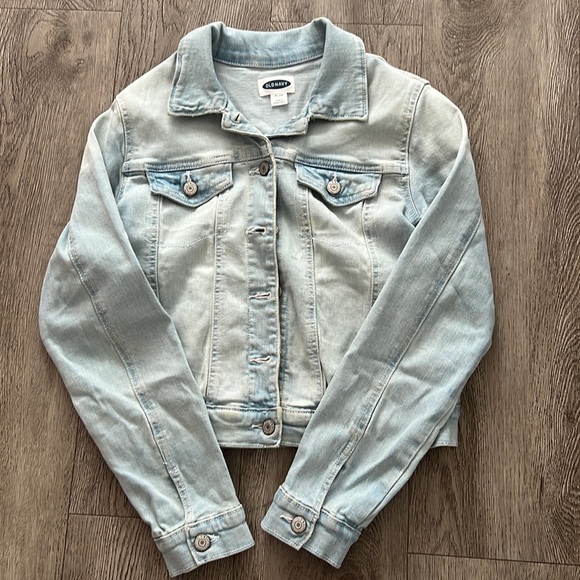 Old Navy | Jackets & Coats | Faded Denim Jean Cropped Jacket | Poshmark